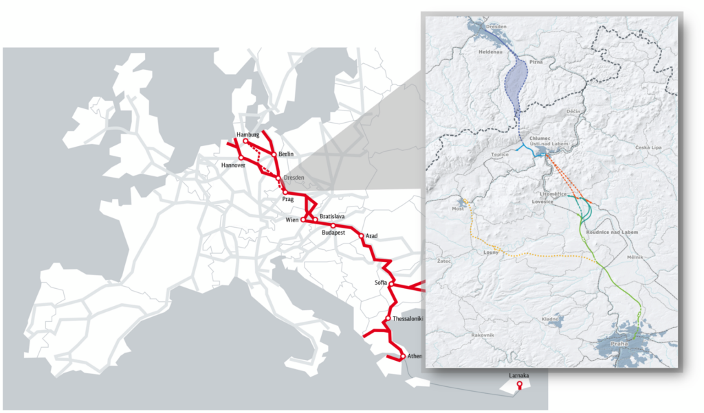 Představeny dvě varianty pro trasu Drážďany–Praha - Transport Minutes